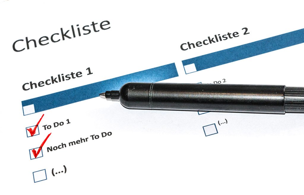 Tag der Checklisten - National Checklists Day USA - 30. Oktober